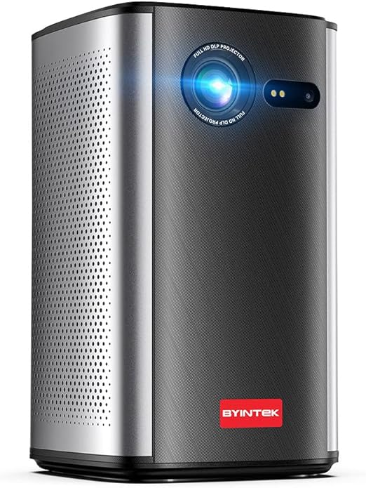 BYINTEK P70 Smart Wi-Fi Projector, 8000mAh Battery, Auto-focus, Androi ...
