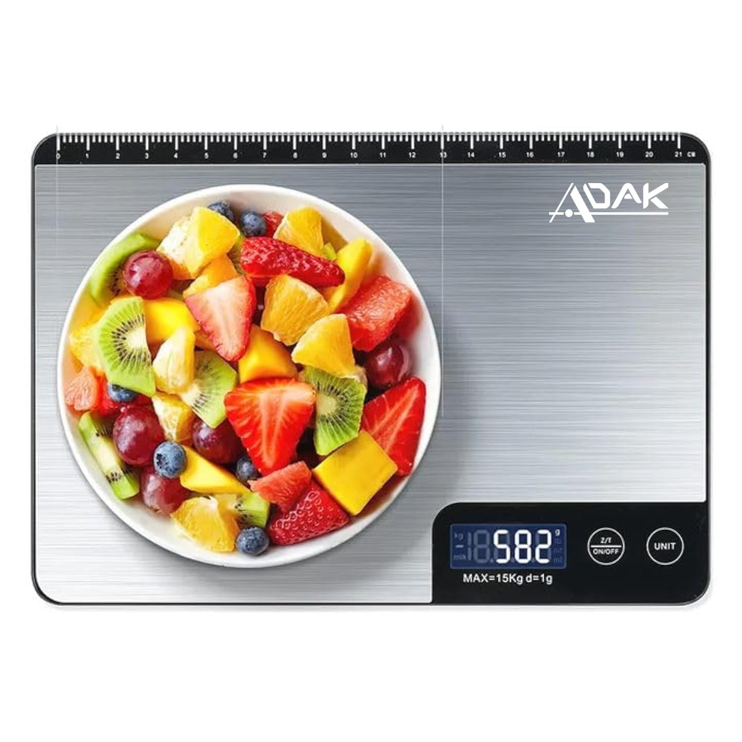 Adak Digital Kitchen Scale, 2 Years Warranty, Stainless Steel for Baki ...