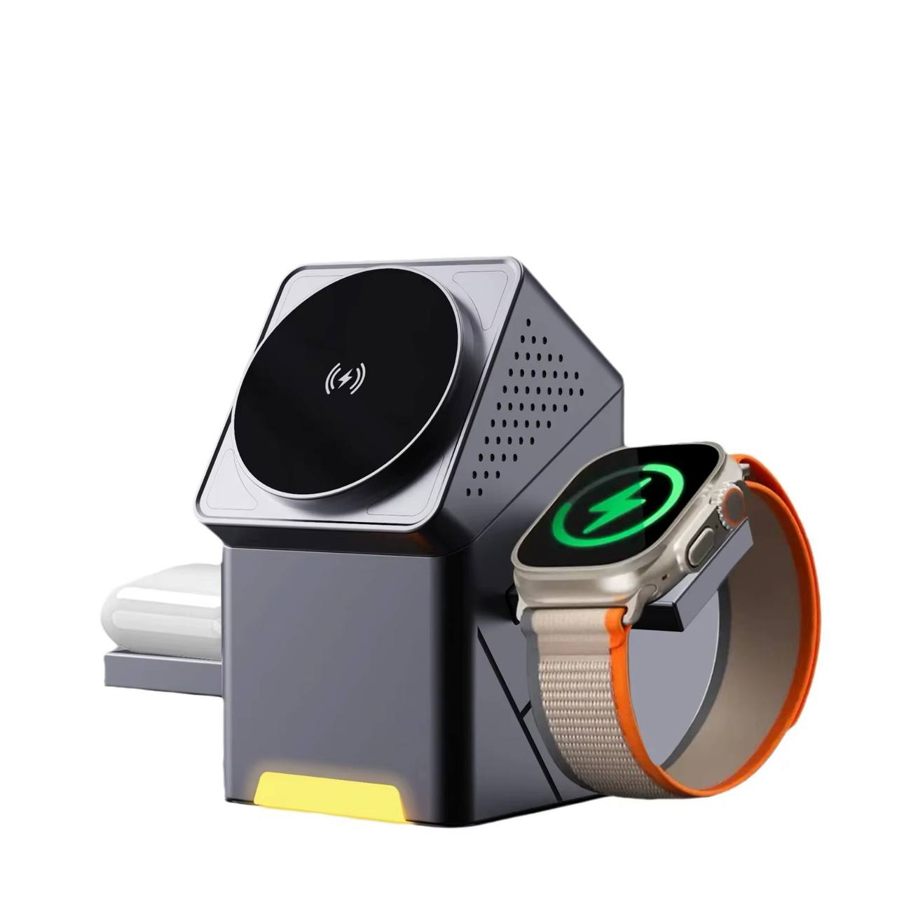 3 in 1 Charging Station Compatible with Magsafe, Qi2 Fast Wireless Cha ...